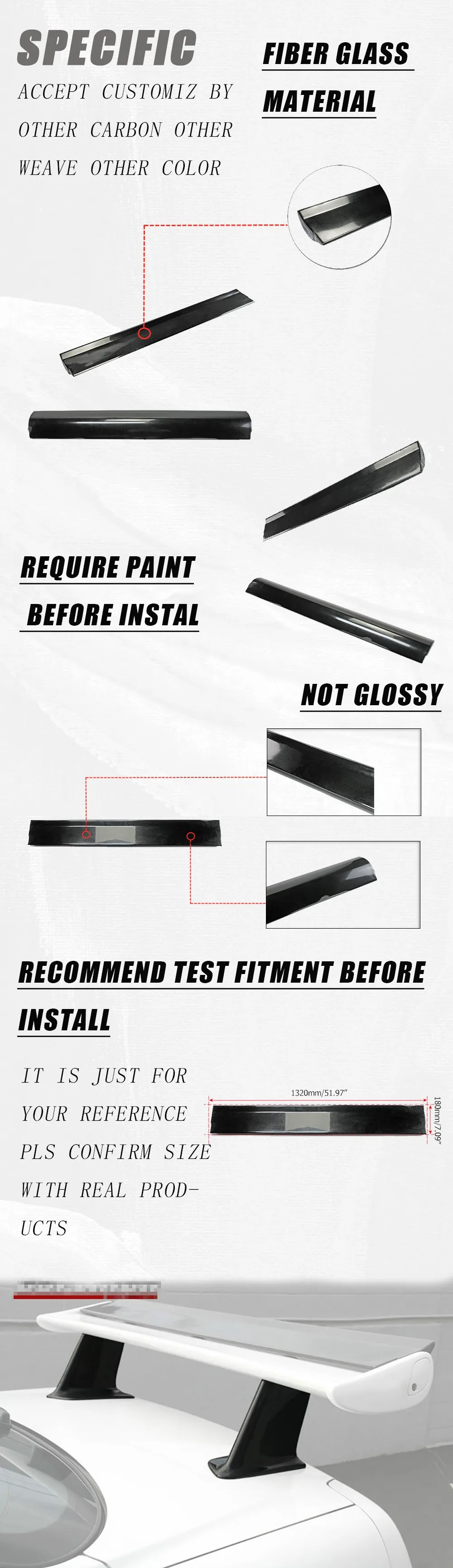 Nissan Skyline R34 Gtr Carbon Fiber Rear Spoiler Blade Oem | Wholesale