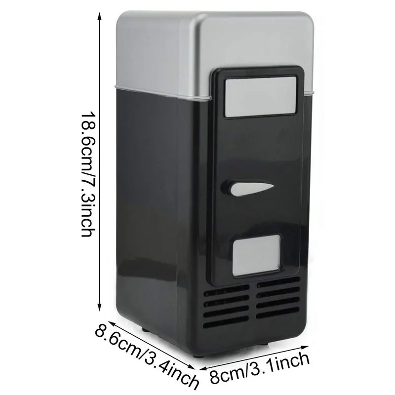 Portable Usb Mini Fridge Cool And Warm Mini Rrefrierator With Led Light ...