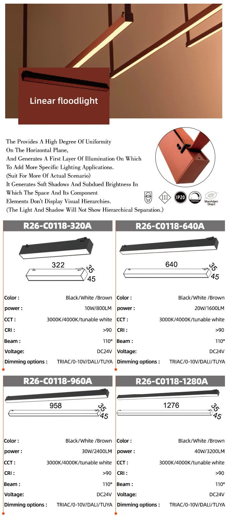 Modern 24V DC Indoor LED Linear Flexible Belt Track Light