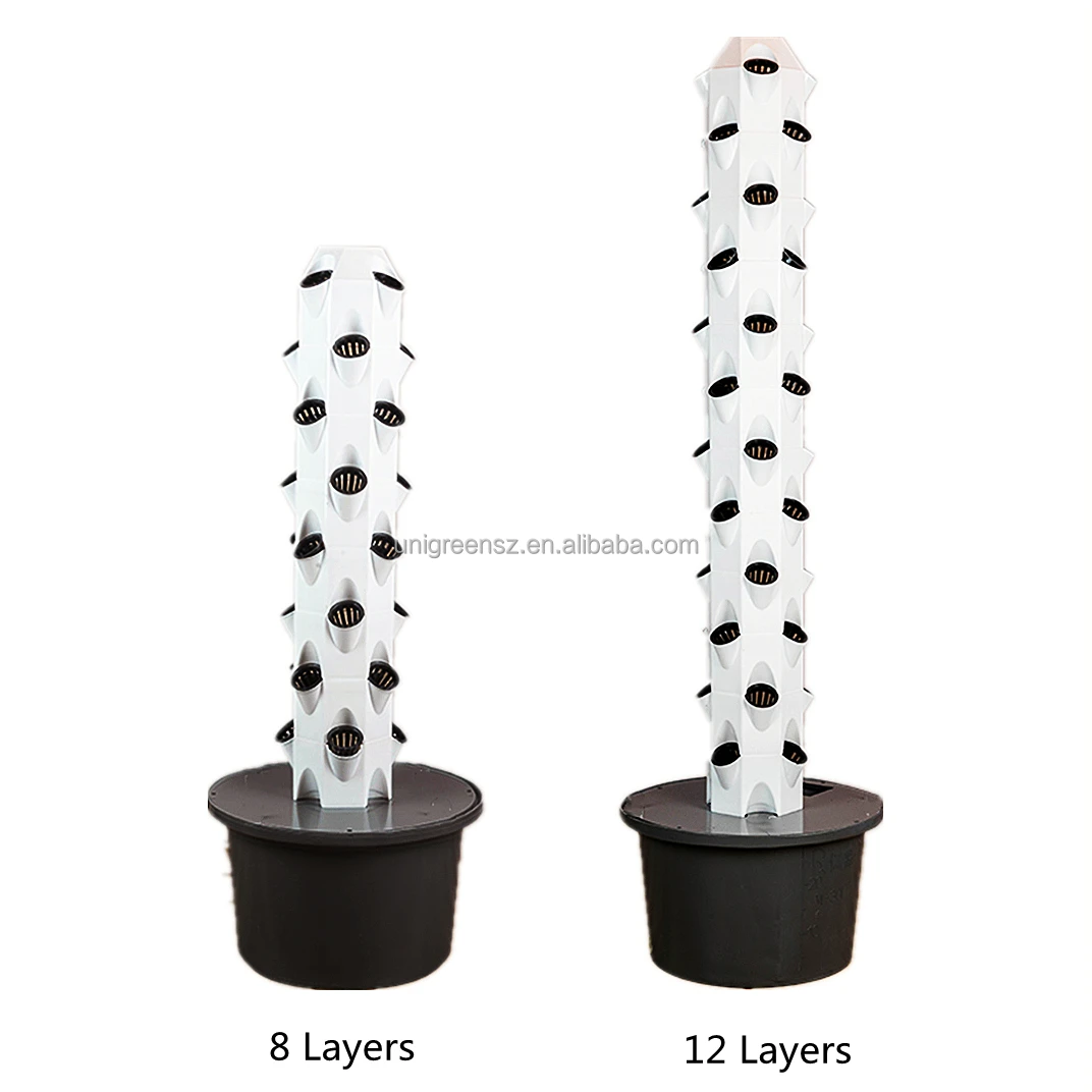 Petal Tower Hydroponic Greenhouse Indoor Plant Vertical Tower 48 Holes ...