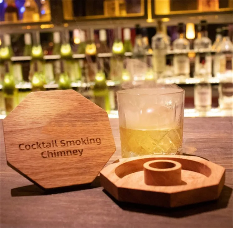 Wooden Cocktail Cup Lid Cover - Sustainable & Stylish