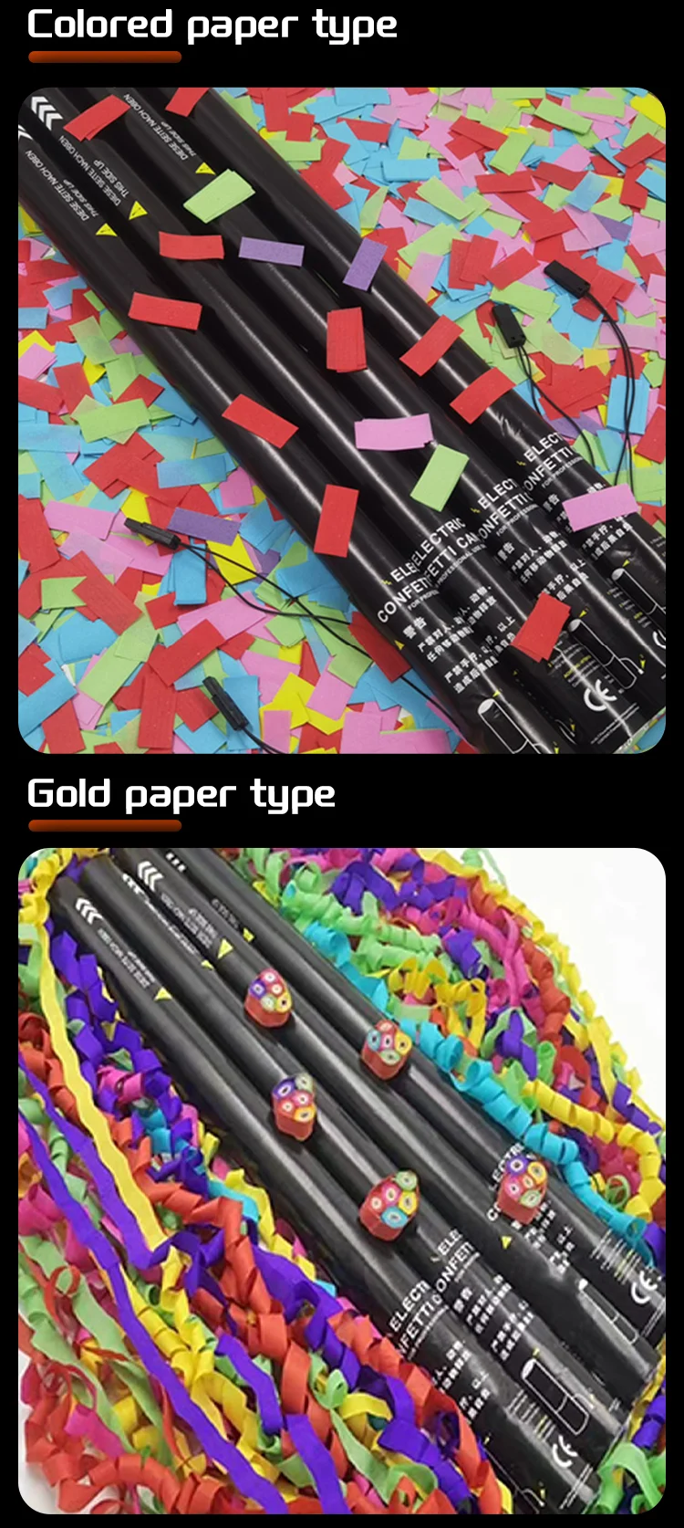 Confetti Cannon Launcher Machine Paper Shooter For Party Stage Effect ...