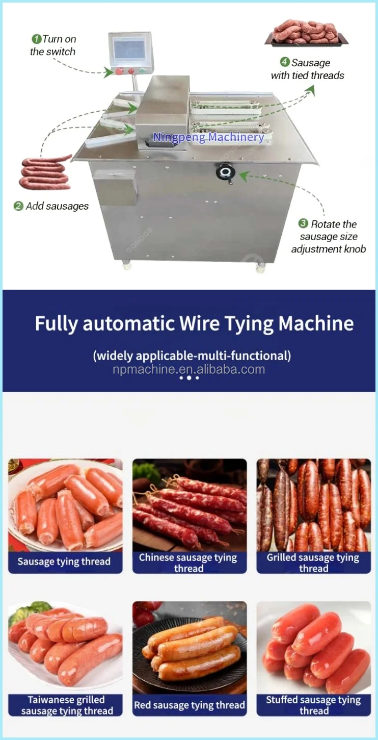 China Filler Stuffer Linker Tying Automatic Debone Sausage Twisting ...