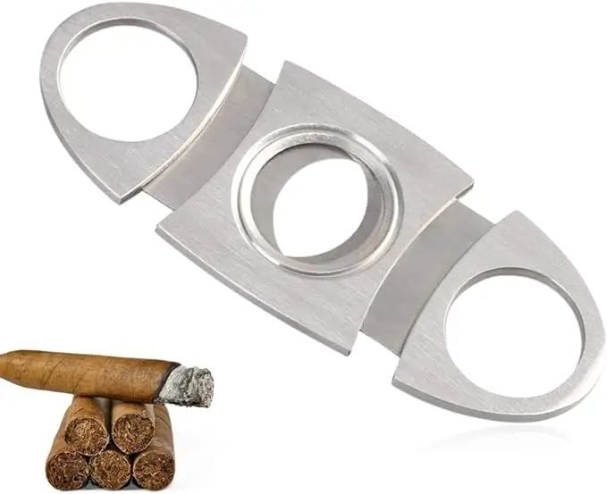 Stainless Steel Cigar Cutter,Double Blade Cigar Cutter,Stainless Steel ...