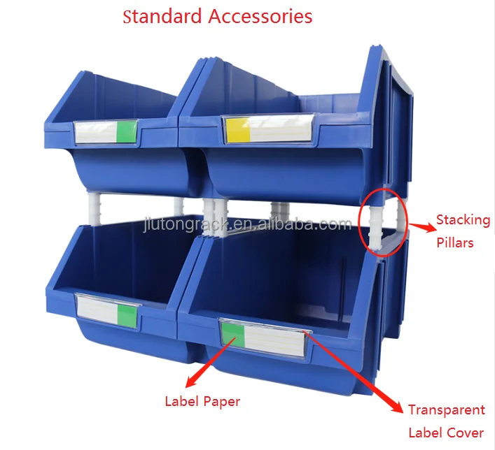 Warehouse Popular Stackable Plastic Parts Bins Storage Box With ...