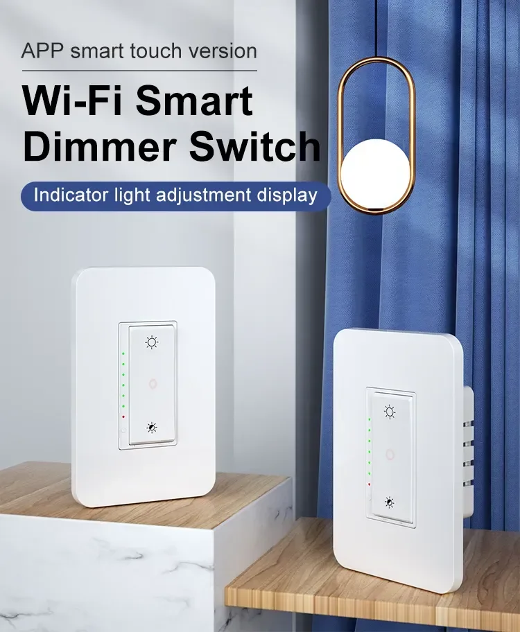 Custom Logo Us Home Automation Voice Dimmer Wifi Smart Wall Light Push ...