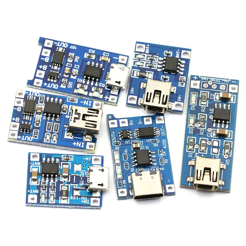 Micro Usb 5v 1a 18650 Tp4056 Lithium Battery Charger Module Charging ...