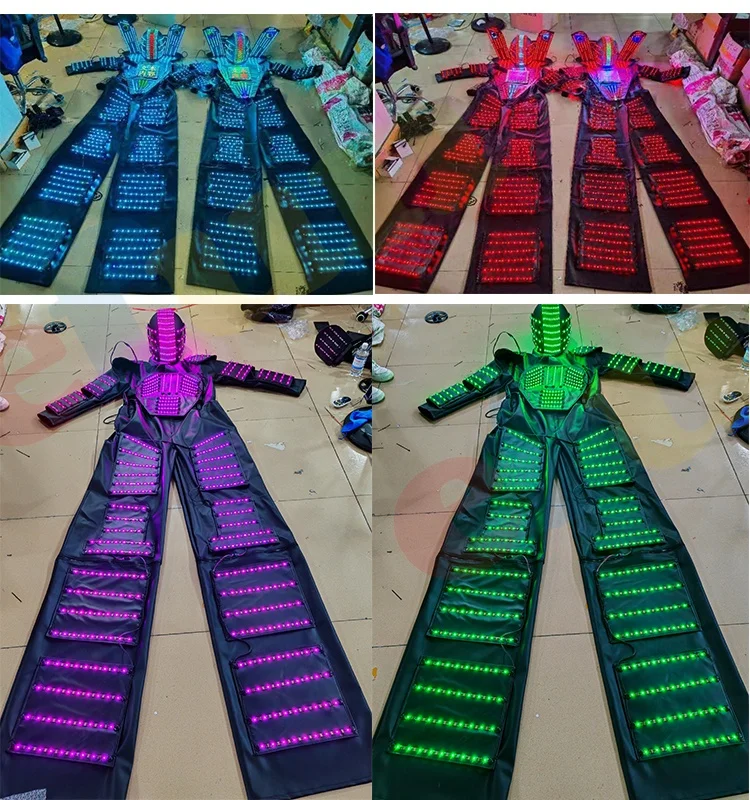 Night Club Carnival Rave Stage Party Wear LED Robot Suit Glowing ...