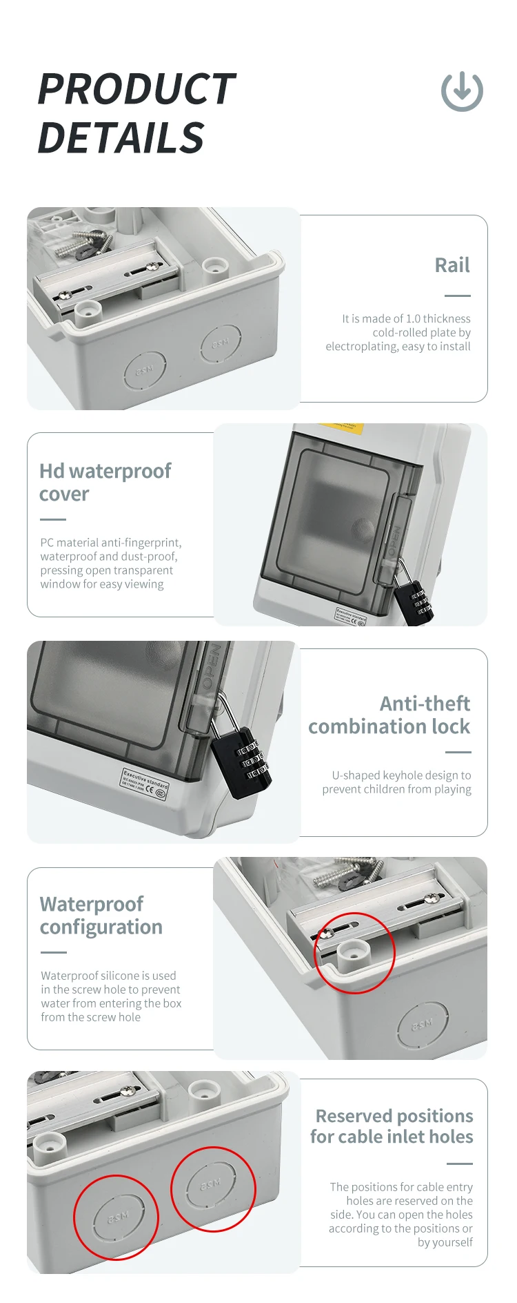 Tulabu CE IP65 Waterproof Electrical Power Distribution Equipment