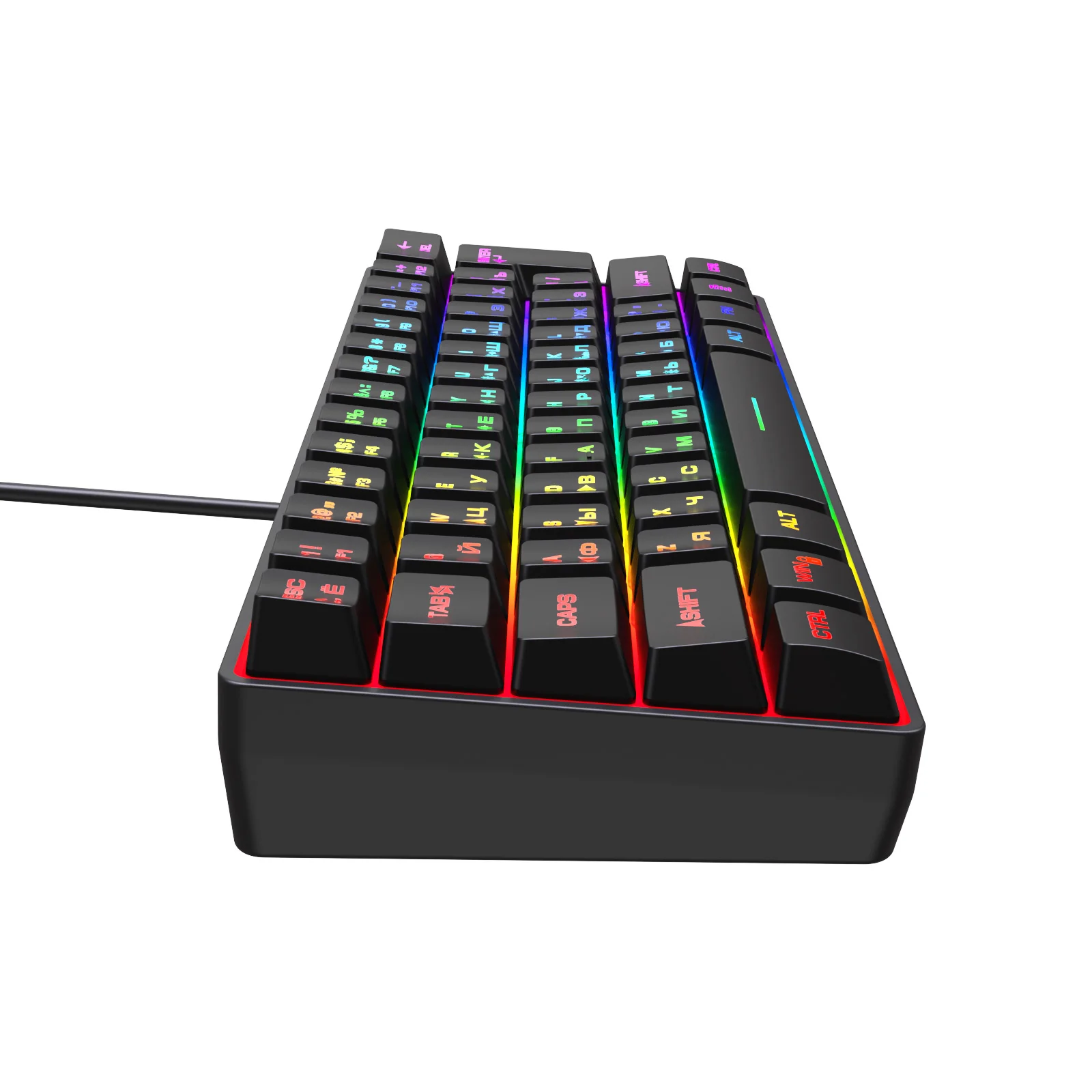 Y-fruitful G69 Mechanical Feel Esports Rgb 87 Keys Computer Office Usb Wired Gaming Keyboard ...