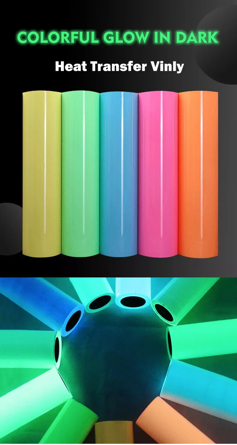 High Visibility Printable Pu Tape Vinyl Heat Transfer A4 Glow in the ...