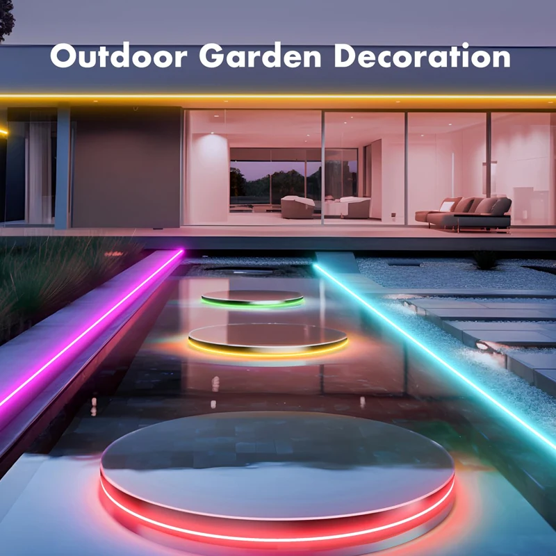 6x12 Flexible IP67 RGB Neon Rope Light - 50000 Hours Lifespan
