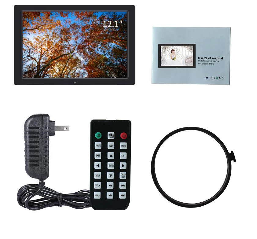 Wall Mounted Loop Video Signage 12 Inch Hd Led Screen Digital Photo ...