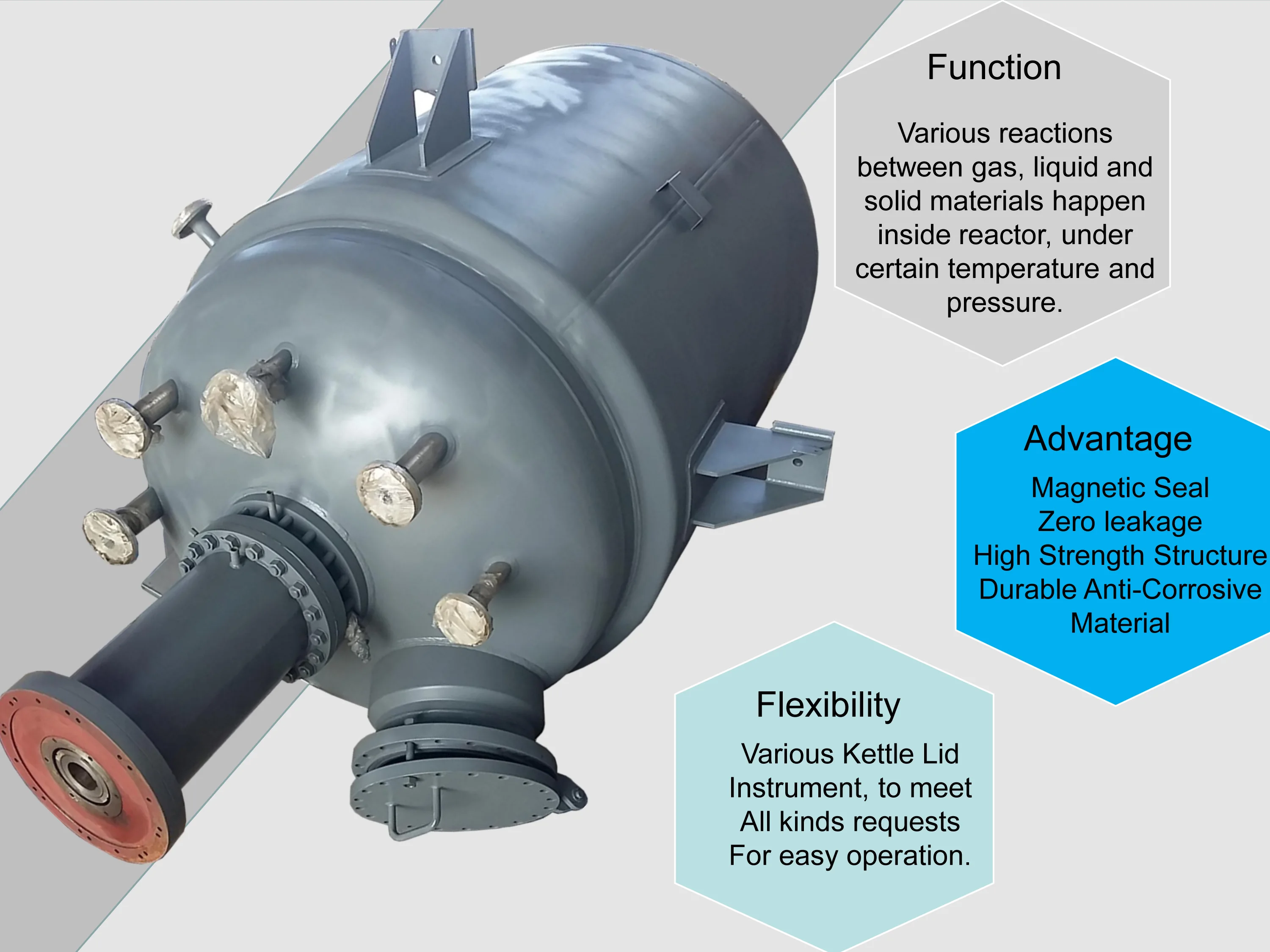 2000l Apcvd Industry Hydrothermal Synthesis Reactor/ Reactor Cone ...