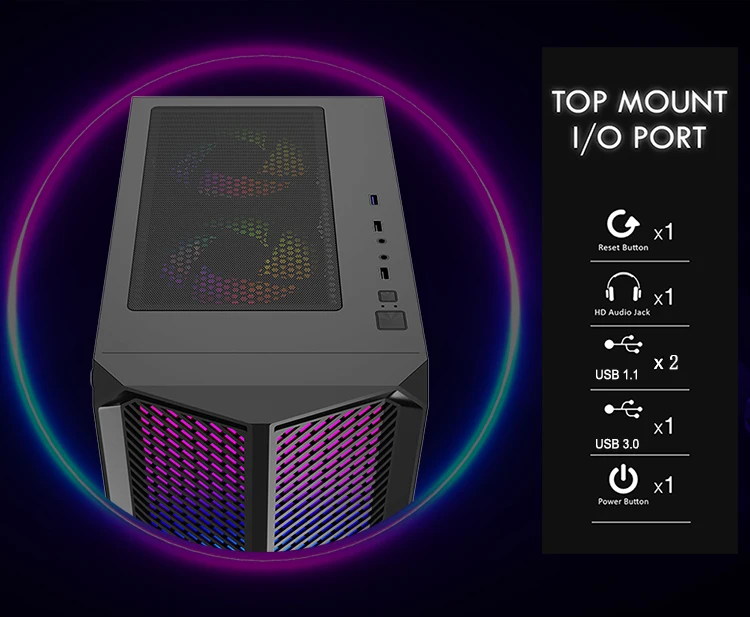 Pc Gaming 2022 Cabinet Computer Cases & Towers Atx Gaming Custom Pc ...