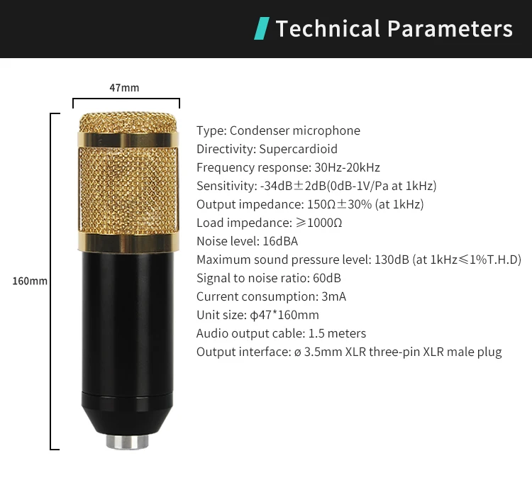 BM800 Condenser Microphone Kit - Ideal for Live Streaming