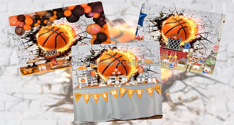 Birthday Backdrops Basketball Field Champion Sportsman Baby Shower ...