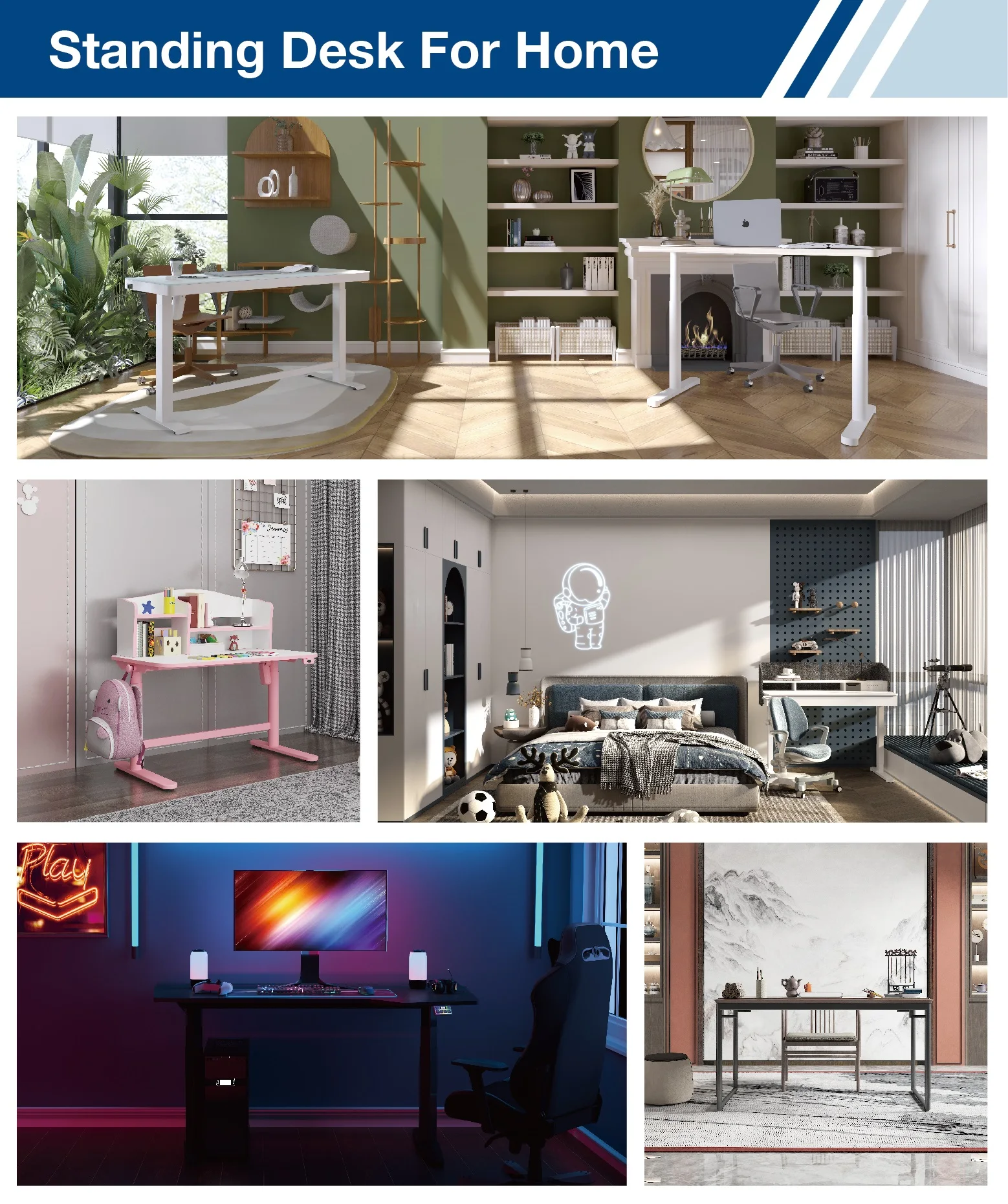 Jiecang Ergonomic Computer Desk Lift Mechanism Electric Lifting ...