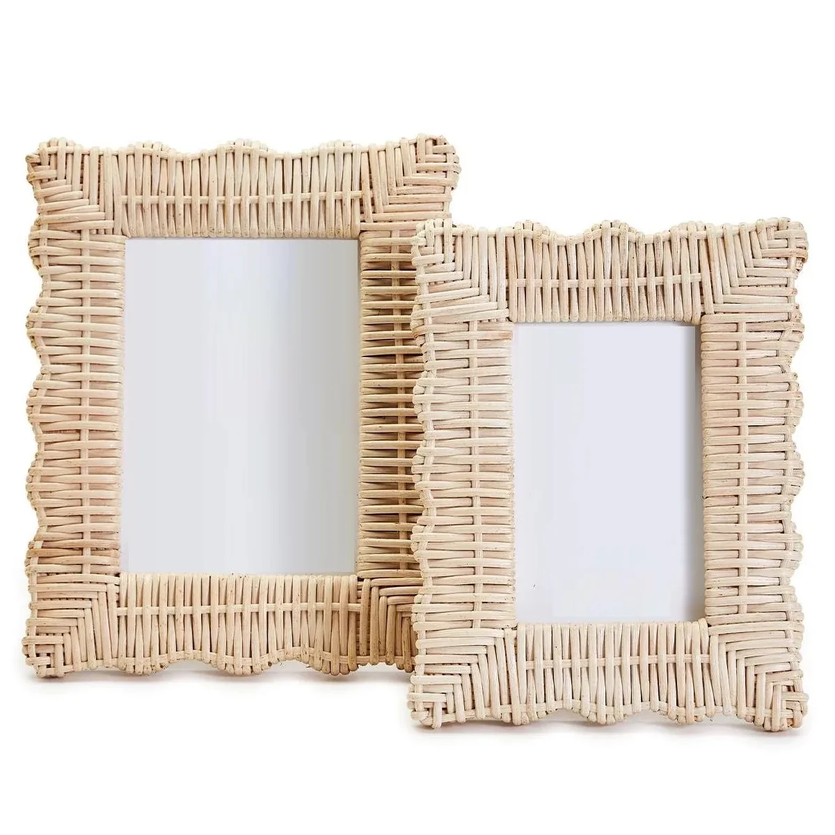 Handcrafted Rattan Picture Frames - Boho Wicker Style