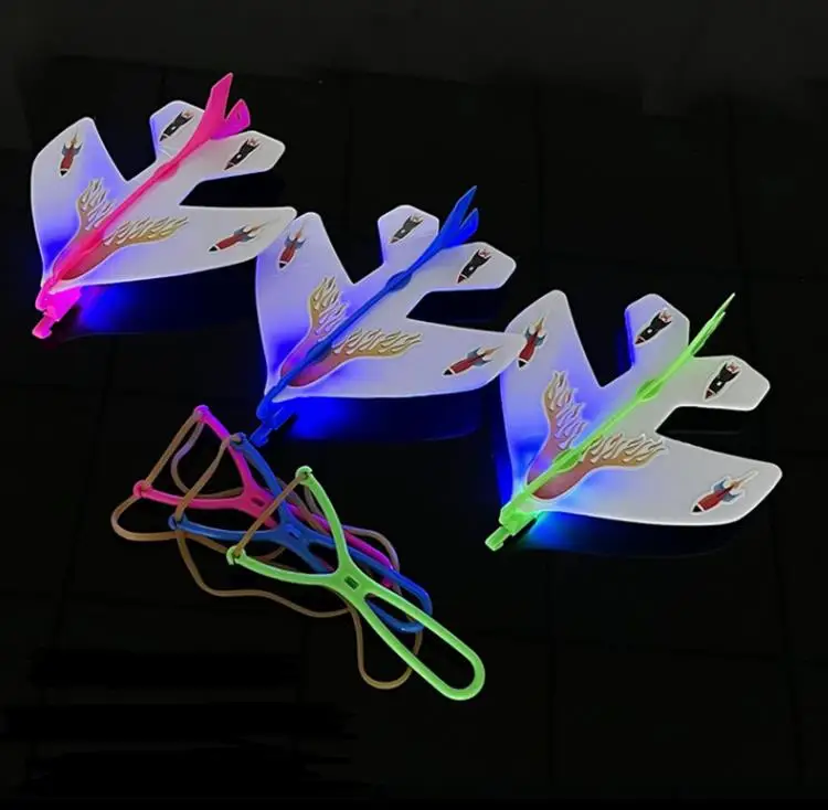 Slingshot Catapults Led Light Airplane Launcher Outdoor Toy With Rubber ...