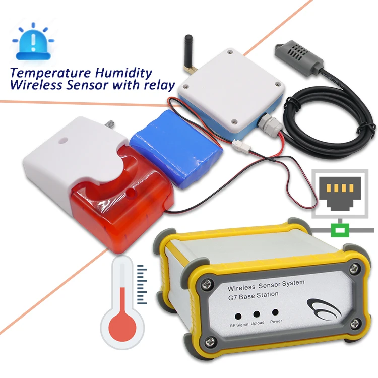 Refrigeration Cold Room Thermometer Wireless Temperature Humidity Sensor With Relay - Buy ...