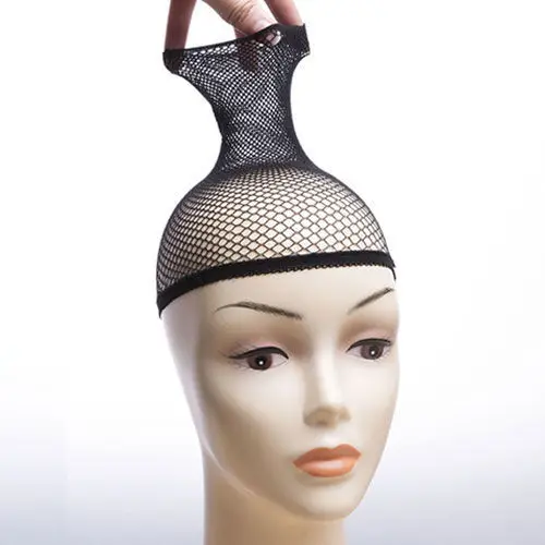 Black Mesh Net Wig Caps Weaving Hair Net For Wig Close End Fishnet Wig ...