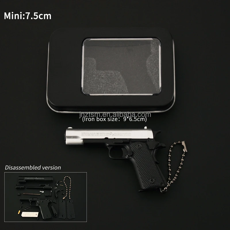 Mini Colt Keychain - Metal Toy Gun Model for Collectors