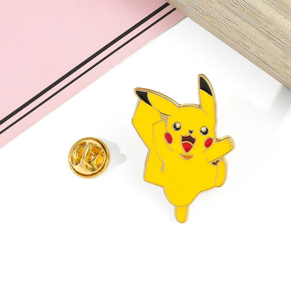 Wholesale Pocket Monster Metal Pins Anime Pikachu Brooch Hat Clothing ...