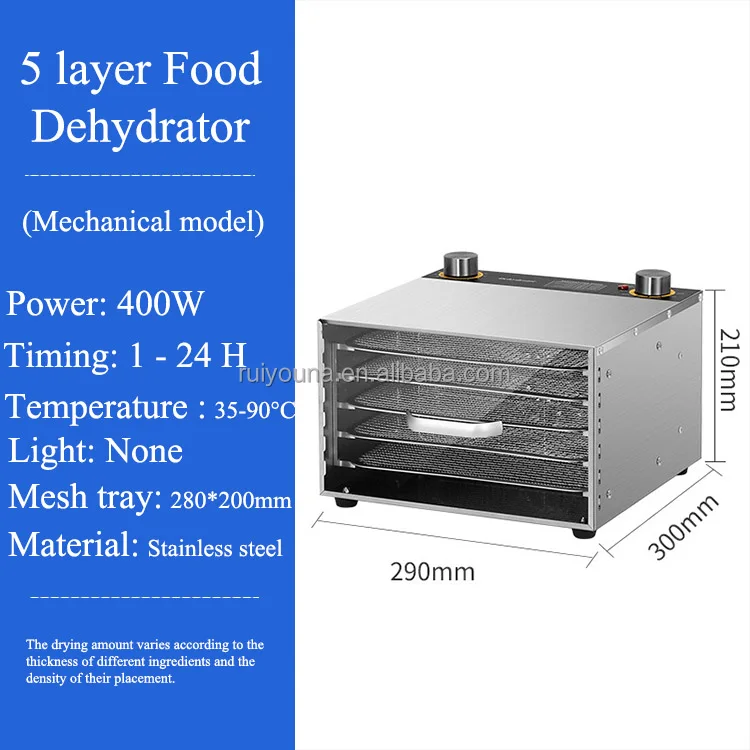Stainless Steel Food Dehydrator Electric Food Fruit Dehydrator ...
