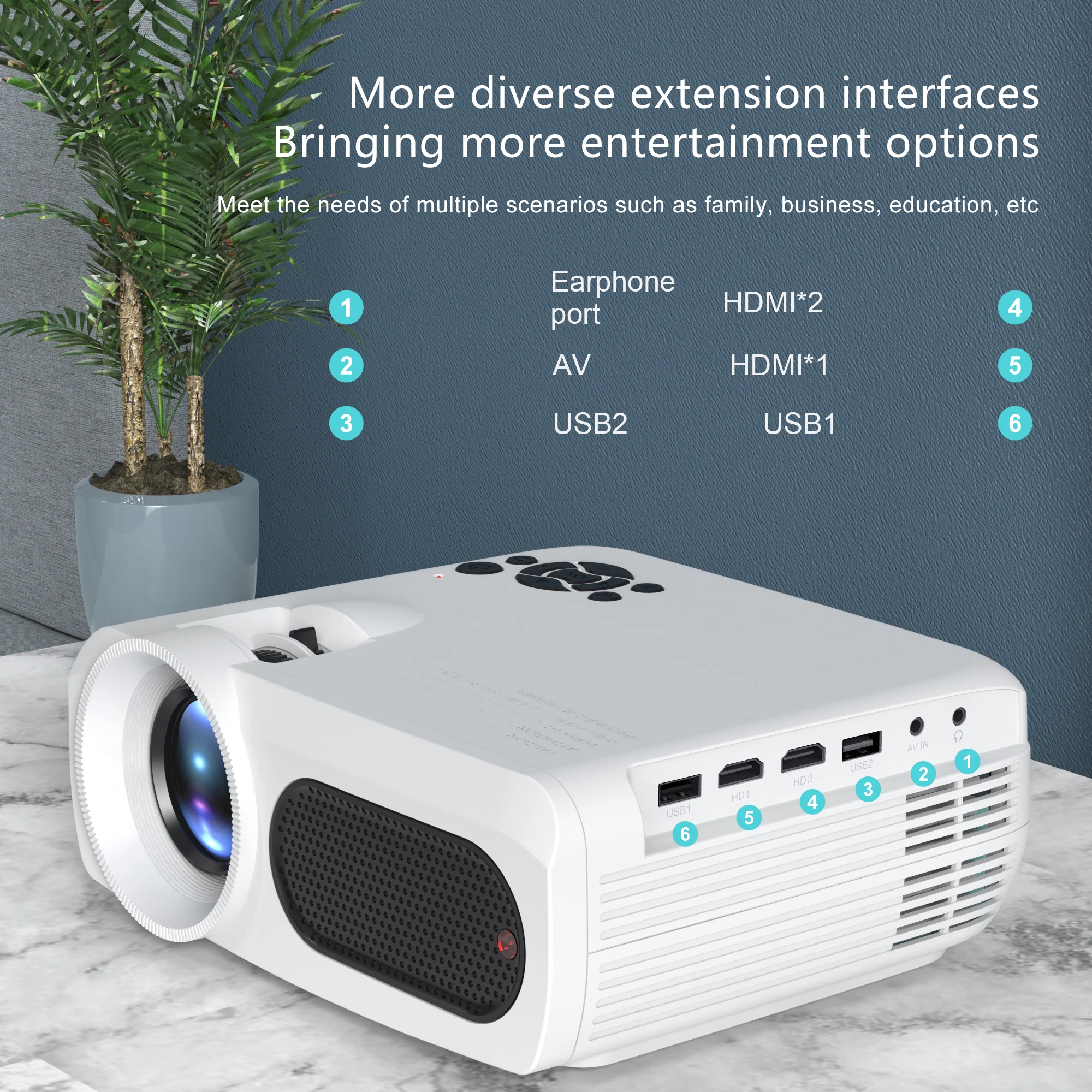 M7 Projector 4k Smart Android 9.0 Os Bt Wifi Video Beamer Full 1080p Hd ...