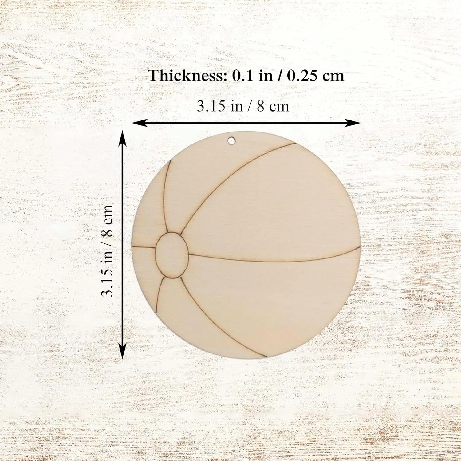 Beach Ball Wood Diy Crafts Cutouts Wooden Beach Ball Shaped Hanging ...