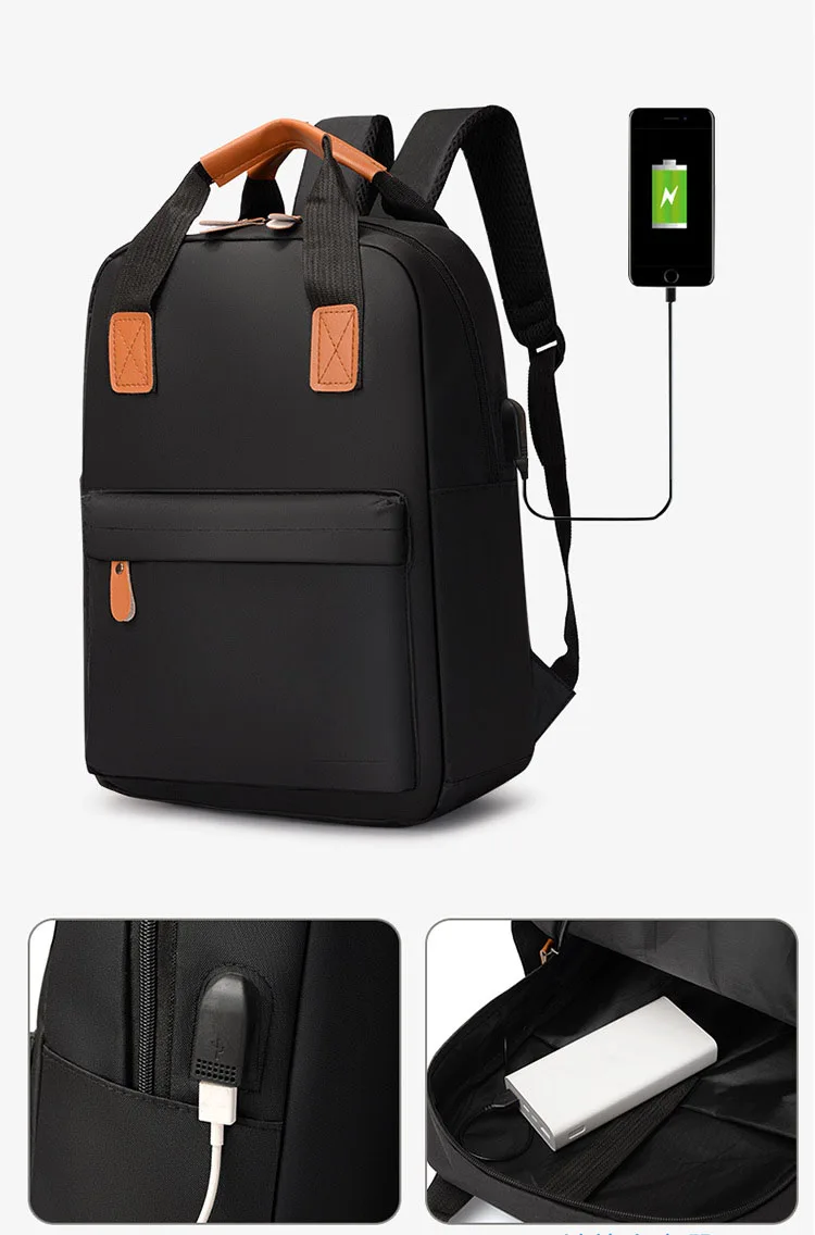 Usb Business Casual Style Laptop Backpack Set Backpack Office Computer ...
