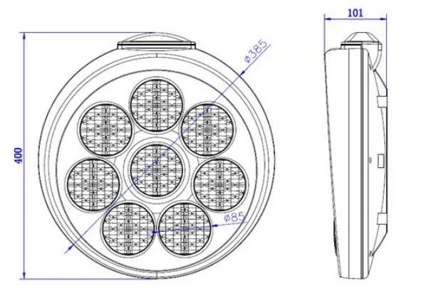 Traffic Warning Lights Sunflower Lights Solar Led Round Flash Traffic ...