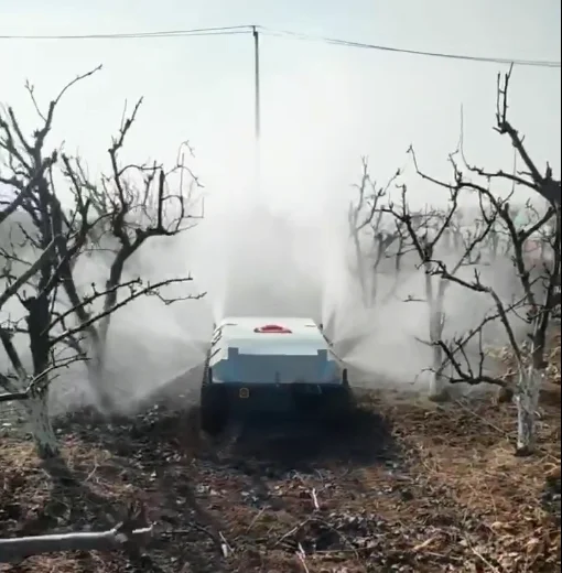 Remote Control Unmanned Robotic Sprayer for Farmland Orchards