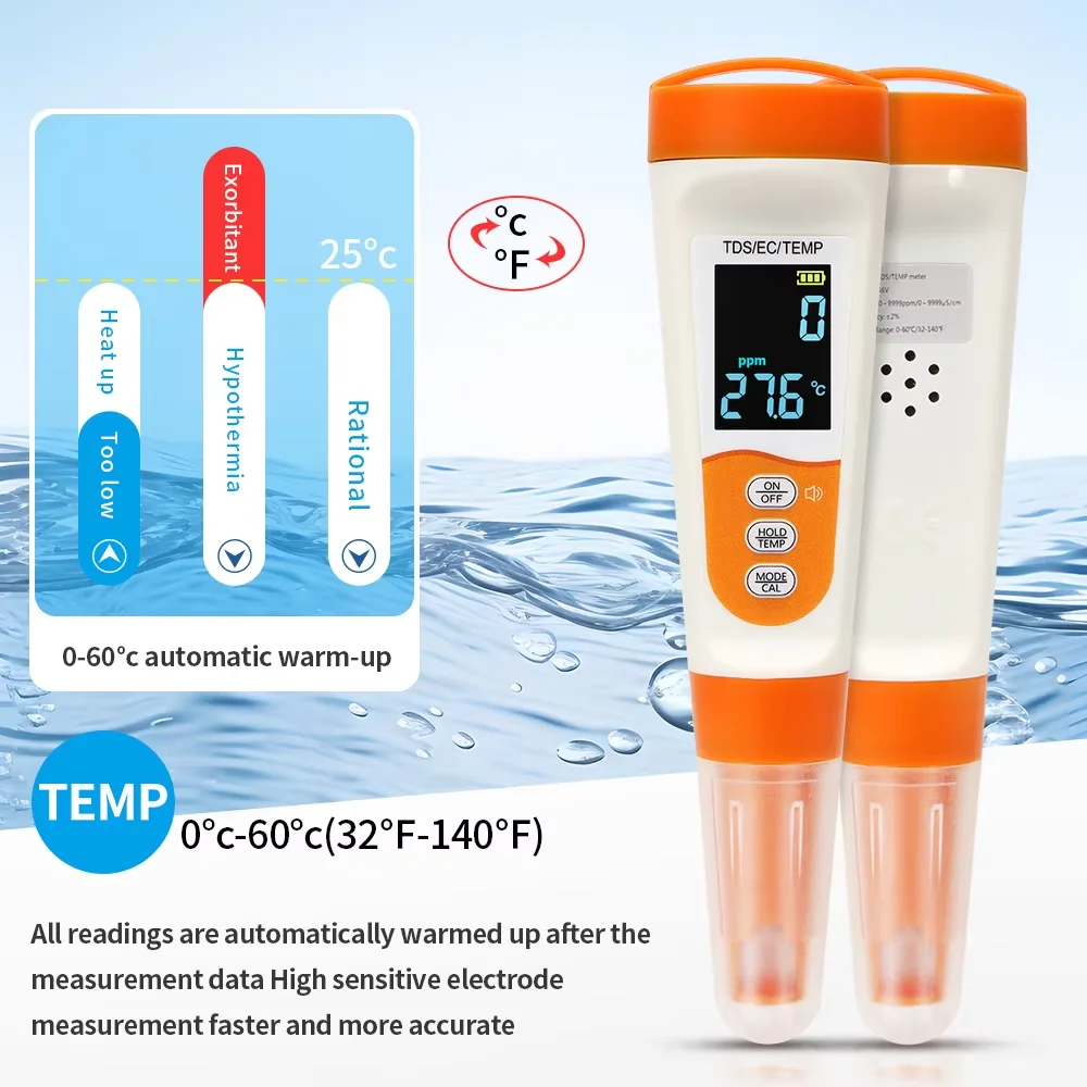 Voice Multifunctional Meter - 3 in 1 Water Quality Tester