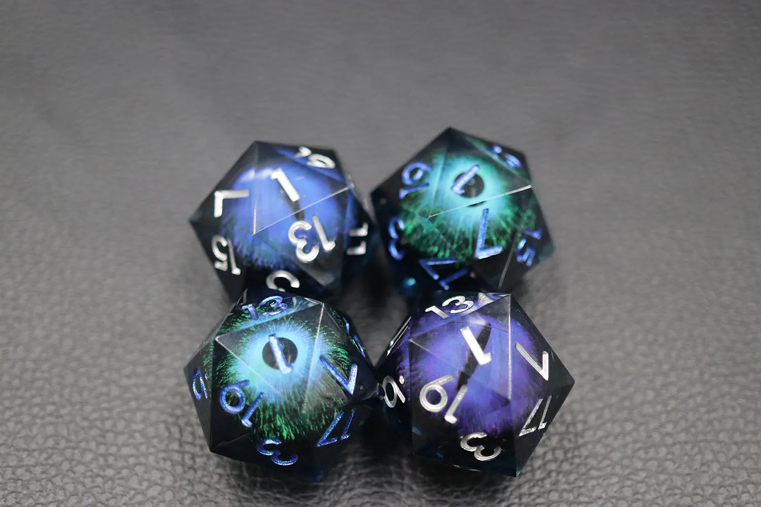 Custom 33mm Big D20 Large D20 Dice Dragon Eye Style Single Sharp Edge ...