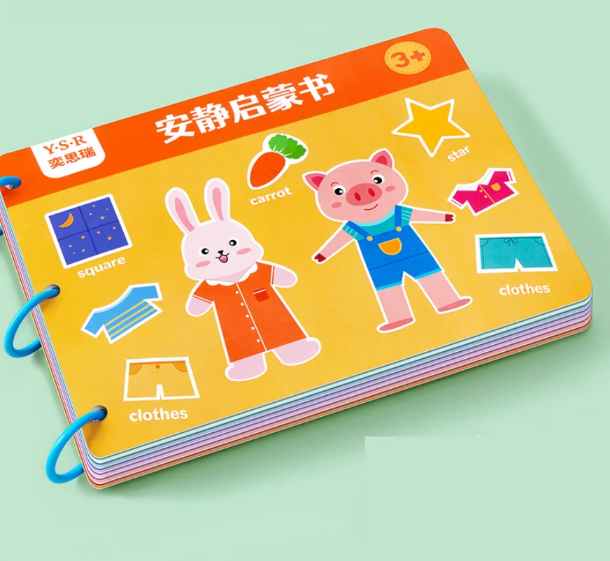 Custom Printed Books Magic Sticker Learning Books Kids Educational ...