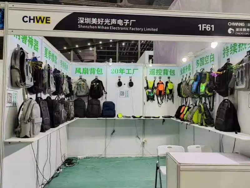 Men Waterproof Travel Fan Backpack Cooling Fan Bag Large Capacity ...