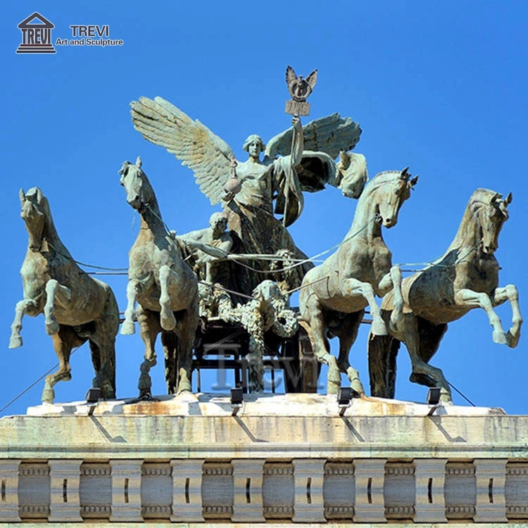 Famous Large Park Decor Greek Apollo Chariot and Horse Bronze Sculpture ...