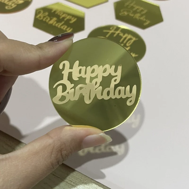 New Launched New Design Happy Birthday Cake Circle Toppers Cupcake ...