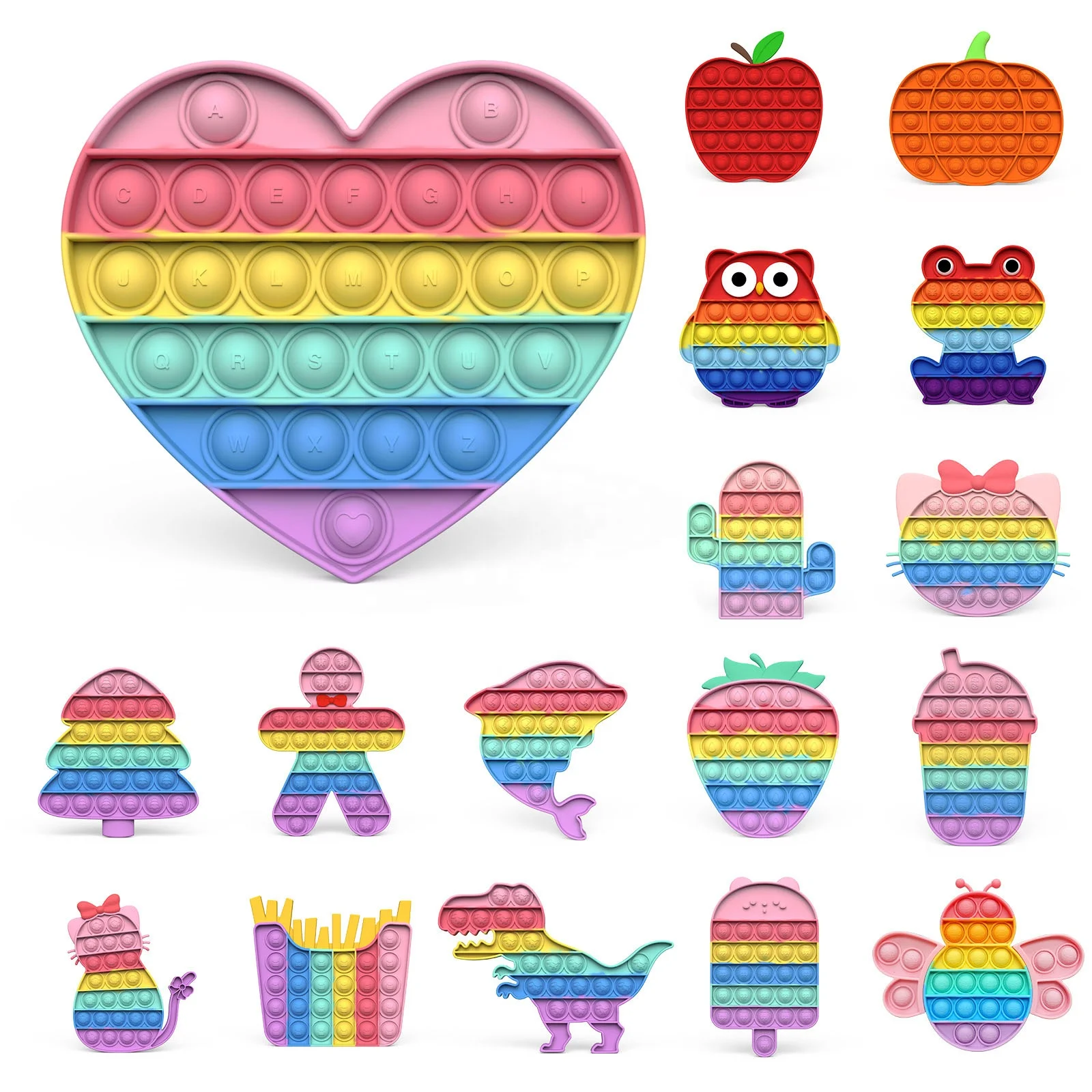 Pop Fidget Toy Manufacturer Wholesale New Shapes Owl Dinosaur Pegasus ...