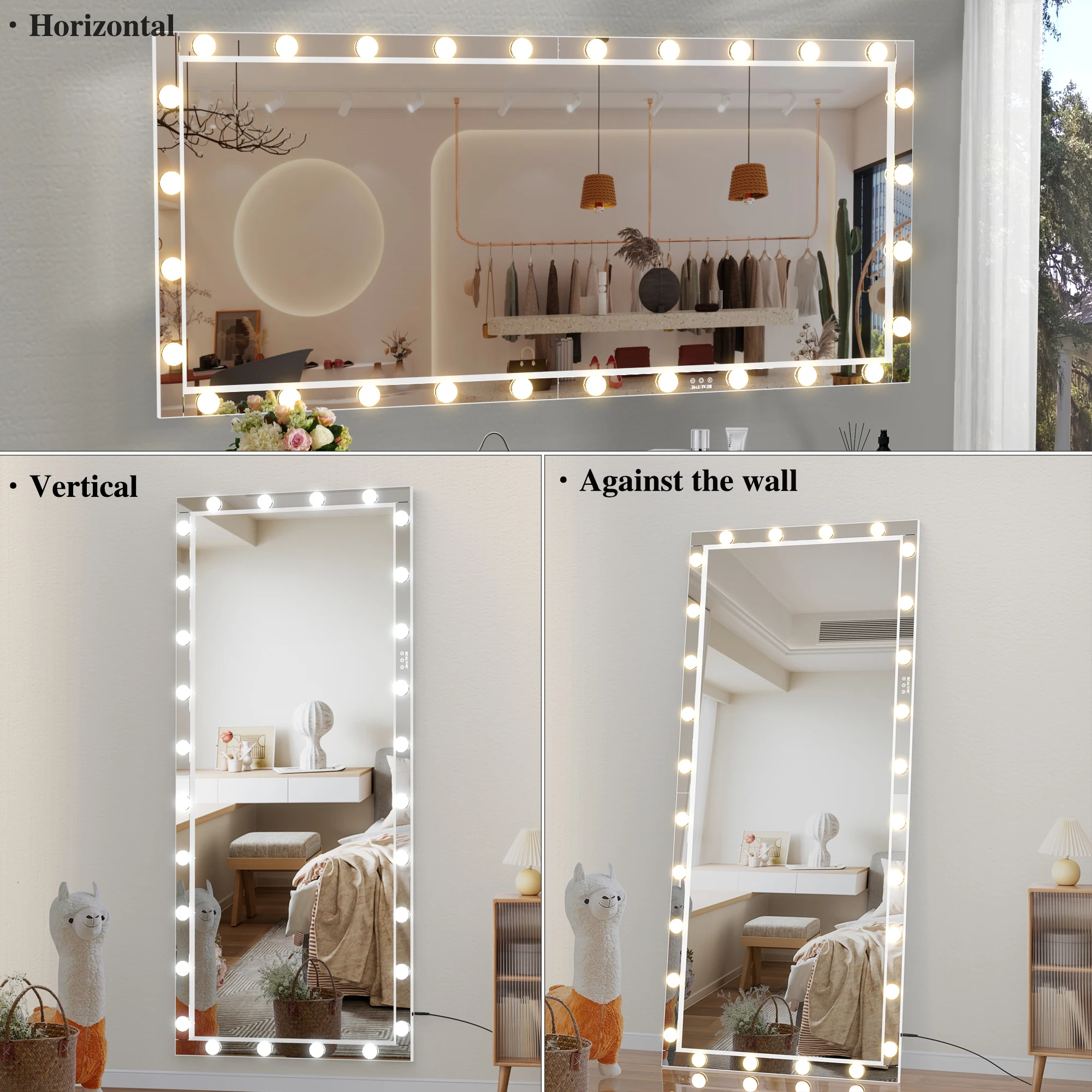 Beautme Espejos Para Dormitorio 72"*36" Inch Large Mirror Standing Led ...