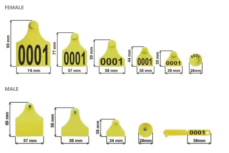 125khz Qr Code Numbering Rfid Animals Eartag Cattle Pig Sheep Cow Rfid ...