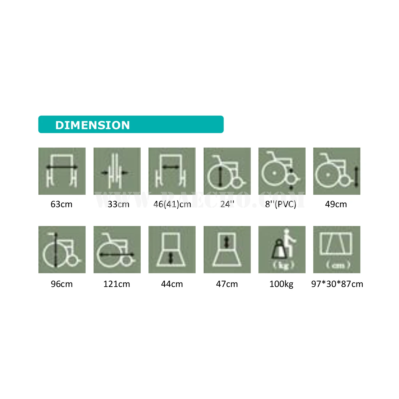 Medical Foldable Wheelchair Lightweight Manual Stainless Steel ...