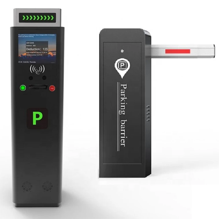 Parking management system entry station barcode ticket RFID dispenser ...