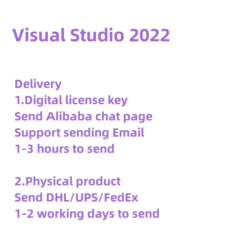 Genuine Visual Studio 2022 Pro Key 100% Online Activate Digital Key ...