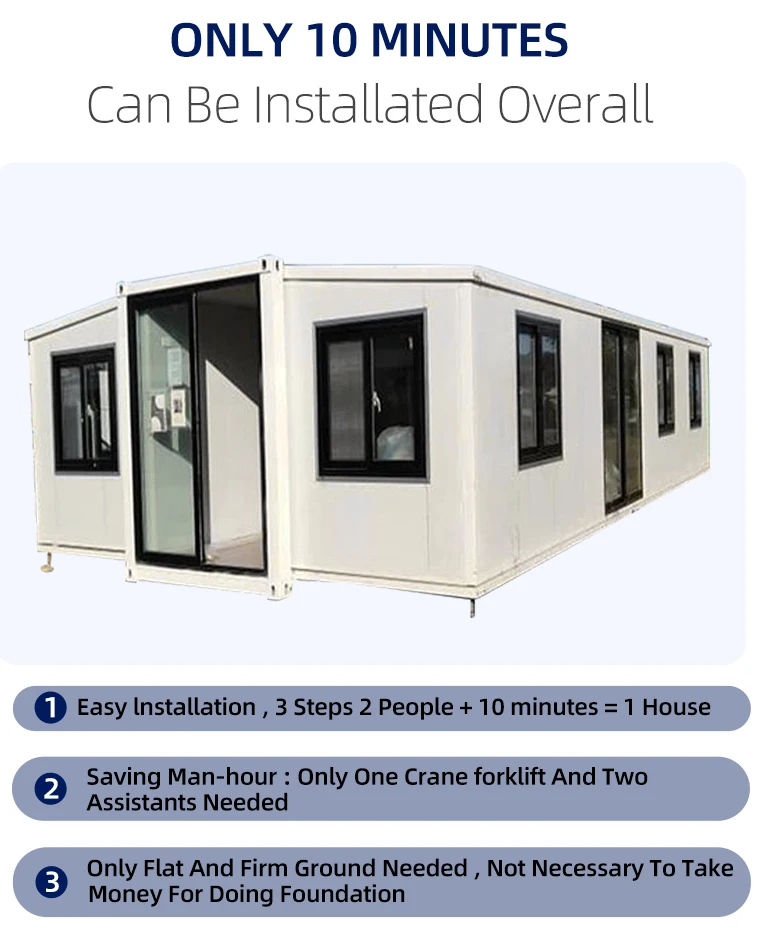 White Collapsible Container Container Kit House Tiny Capsule 40ft ...