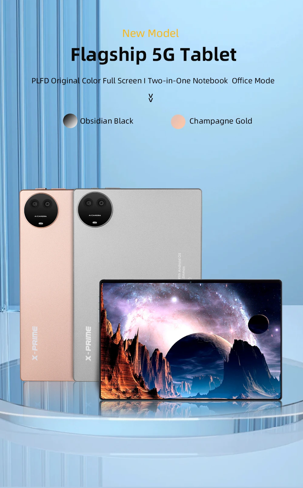 2024 X-PRIME A73 Tablet - Android 8.1, 10.1-Inch Dual SIM