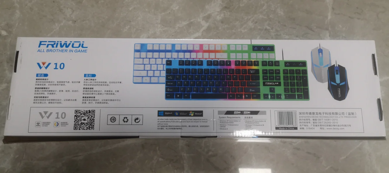 Factory Custom Computer Led Gaming Keyboard And Mouse Combos Abs ...