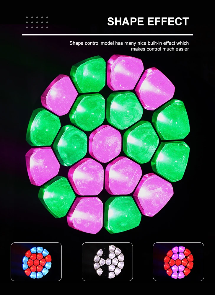 Pro DJ Pixel K15 19x40w B Bee Eye RGBW 4in1 Zoom LED Light